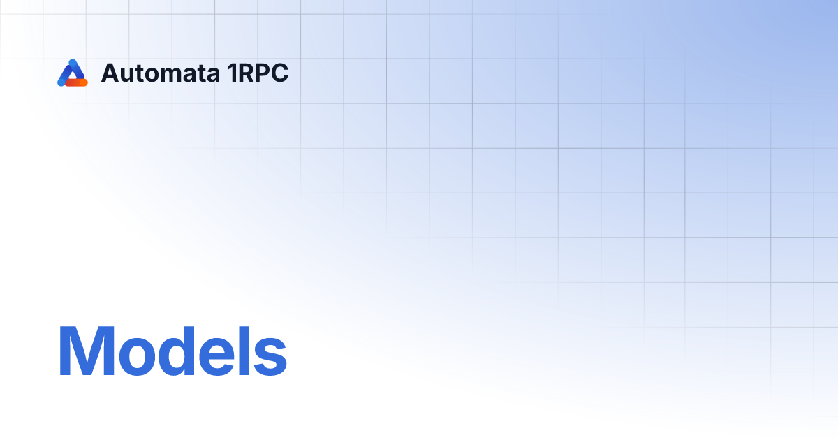 Models | Automata 1RPC